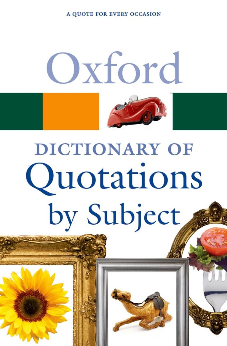 Oxford Dictionary of Quotations by Subject - Susan Ratcliffe - Häftad ...